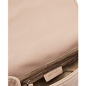 Anne Klein womens E/W Anne Klein Quilted petite E W flap satchel, Dusty Rose, One Size US