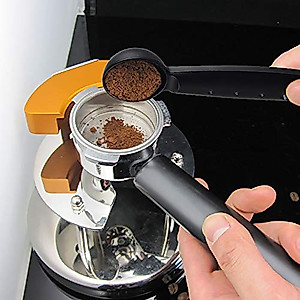 Coffer Tamper, Multifunctional Espresso Tamper with 10g Measuring Spoon, Coffee Tamping Tool for Barista Coffee Bean Press Coffee Grind Pressing (Espresso Scoop with Tamper 49mm)