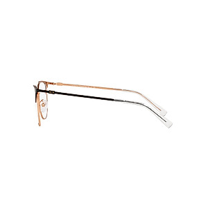 A|X ARMANI EXCHANGE Women's AX1034 Cat Eye Prescription Eyewear Frames, Matte Rose Gold/Black/Demo Lens, 52 mm