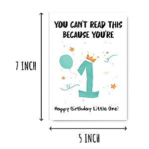You Can't Read This Because You're - Happy Birthday Card For Kids - First Birthday Gifts - His And Her First Birthday Cards