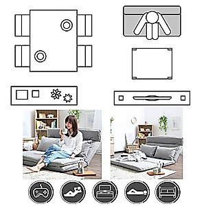 LTT Futon Sofa Bed, Sleeper Sofa, Suitable for Small Space Configuration Apartment Dormitory Floor Chair Sofa Bed Folding Lazy Sofa Floor Chair Sofa Recliner Bed