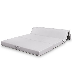 KOMFOTT 4- Inch Tri Folding Mattress Twin XL Size, Foam Mattress with Removable & Washable Cover, Trifold Guest Bed Foam Mattress Sofa Bed Sleeper