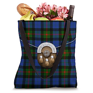 Scottish Clan Gunn Tartan Plaid With Sporran Tote Bag