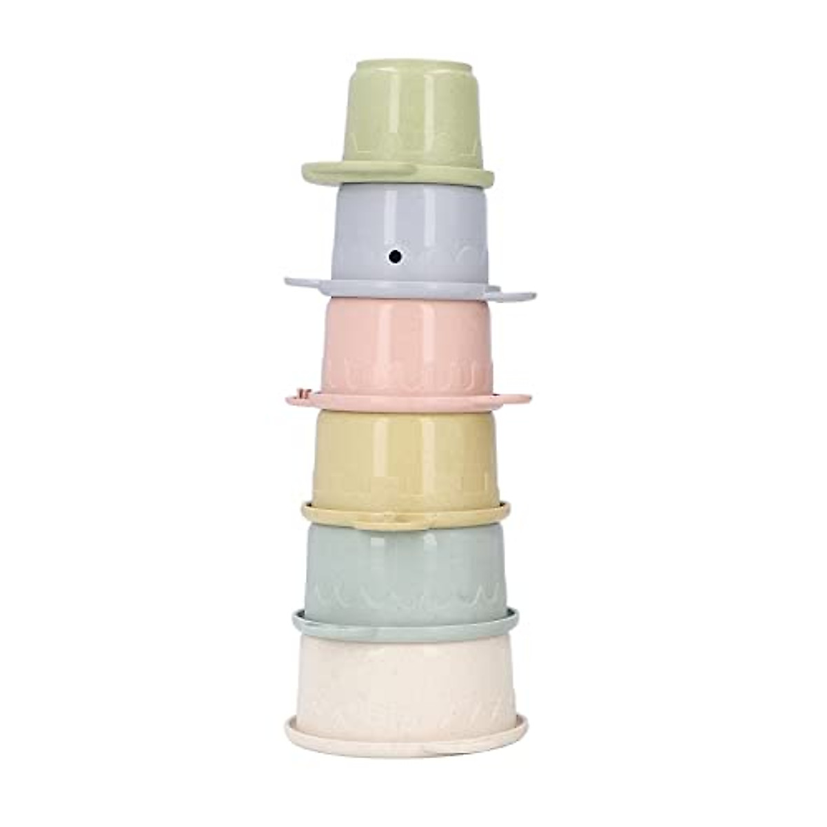 KUIDAMOS Stacking Cups, Early Educational Baby Building Cups Toys for Daily Playing