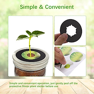 ZWMBYN 10 Pack Kratky Lids Insert Wide Mouth Hydroponic Cover Lids, Kratky Mason Jar Lids Insert Hydroponics Gardening Growing Lids, wide mason jar lids for Kratky Method