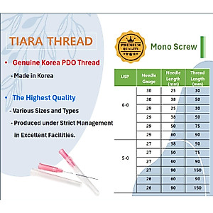 POSD Tiara PDO thread lift KOREA - Mono Screw Type/Sharp (40pcs) (29G38)