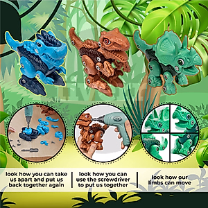 Take Apart Dinosaur Toys for Kids 3-5 6 7 - STEM Building Toys for 3 Year Old Boys - Boys Toys for 4 Year Old Boys - STEM Toys for 5 Year Old Girl Birthday Gifts - Dinosaur Toys for Kids 5-7