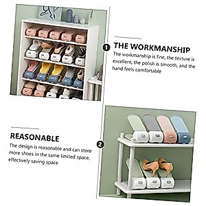 HONMEET 4pcs Shoe Rack Shoe Organizer Rack Stackable Shoe Storage Shoe Slots for Shelf Shoe Stacker Slots Stackable Shoe Slots Pp Shoes Slots Rack Shoes Stand Shoes Organize Double Layer