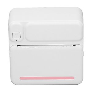 Pocket Printer Machine, Mini Printer Machine Rechargeable for Journal (White)