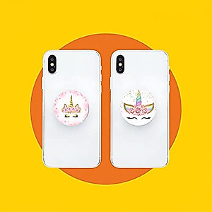 Cell Phone Stand Finger Holder - Pink Rose Flower Gold Unicorn (3 Pack)