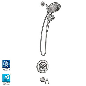 Moen 82611SRN Brecklyn Posi-Temp Tub/Shower with Magnetix Combination Rainshower and Handheld Shower