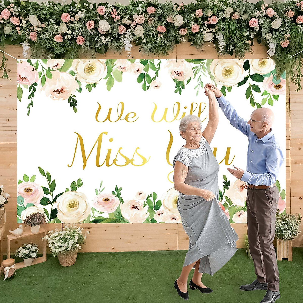 Vlipoeasn White Farewell Party Decorations, We Will Miss You Backdrop Banner, Goodbye Party Decorations for Coworker, Going Away Party Retirement Party Bye Office Work Graduation Party Decorations