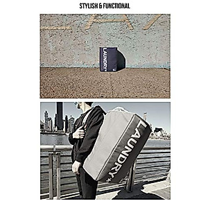 Inodeco Large Laundry Backpack - 2 in 1 Hamper Bag with Shoulder Straps - Travel Laundry Bag (big laundry bag) - for College Student, Dorm, Camp, Laundromat, Apartment, Travel