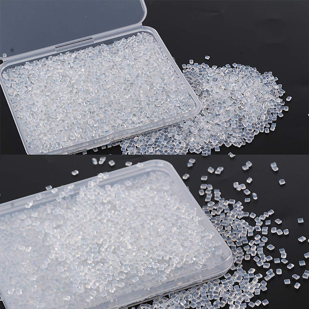 4600Pcs Italian Keratin Glue Granule Pellets Transparent Keration Glue Granule Bead for Hot Fusion Nail/I Tip Hair Extensions
