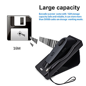 Bluetooth Wireless Barcode Scanner with Stand Handheld Portable USB Bar-Code Reader Scanner Entries Enable Keyboard Entry,Computer Screen Barcode Scanner