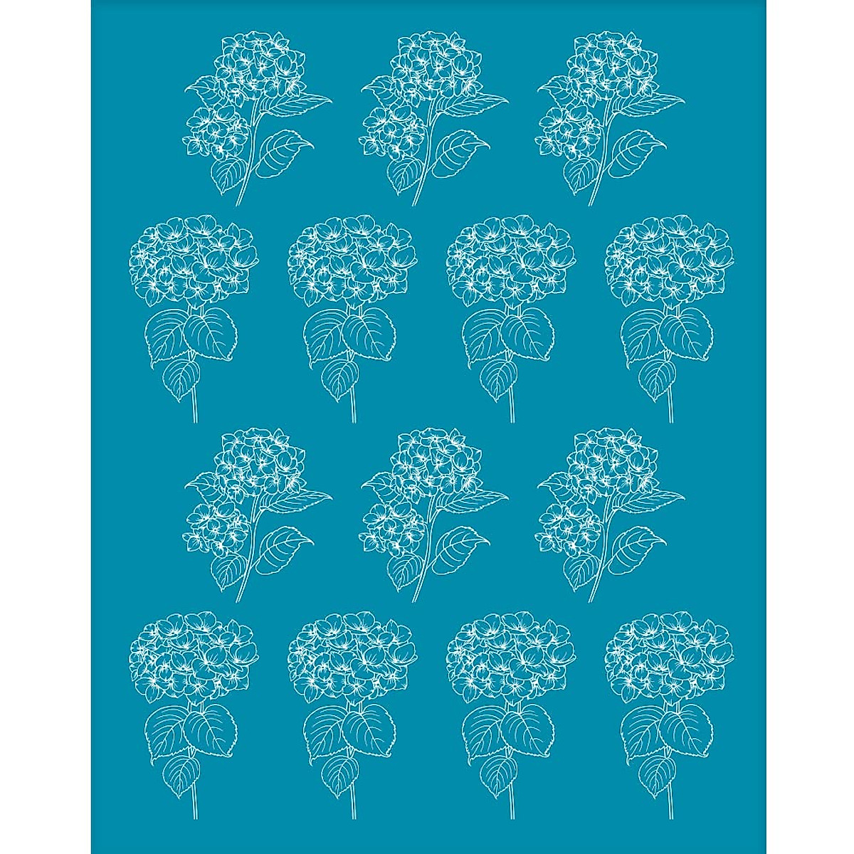 OLYCRAFT 4x5 Inch Clay Stencils Hydrangea Pattern Silk Screen for Polymer Clay Flower Silk Screen Stencils Mesh Transfer Stencils Plant Theme Mesh Stencil for Polymer Clay Jewelry Making