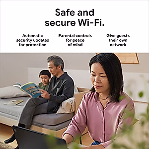 Google Nest WiFi Pro - 6E - Reliable Home Wi-Fi System with Fast Speed and Whole Home Coverage - Mesh Router - 3 Pack - Snow