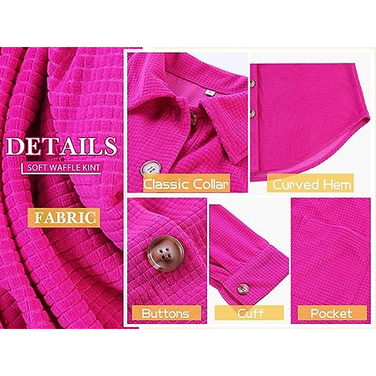 WIHOLL Womens Button Up Maternity Heavy Shirts Hot Pink Fall 2023 Outfits - Long Sleeve Tops Plus Size Jacket Fashion Barbie Clothes Office Casual Blouses XXL