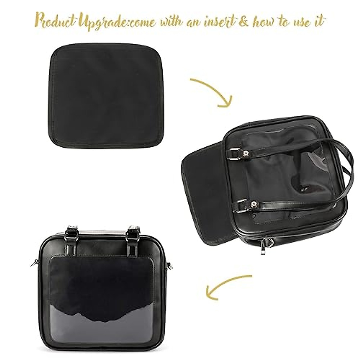 STEAMEDBUN Ita Bag Crossbody Backpack with Insert Pin Display Bag for Anime Cosplay