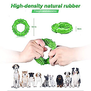 Feeko Dog Toys for Aggressive Chewers Large Breed, Non-Toxic Natural Rubber Long-Lasting Indestructible Dog Toys, Durable Puppy Chew Toy for Medium Large Dogs - Fun to Chew, Chase and Fetch (Green)