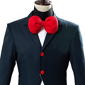 Ynscos Moxxie Cosplay Costume Tail Uniform Suit Halloween Carnival Party Costume Men Women Custom (S, Female)