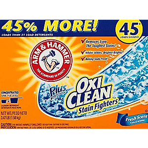 Arm & Hammer Plus OxiClean Powder Laundry Detergent, Fresh Scent, 45 Loads