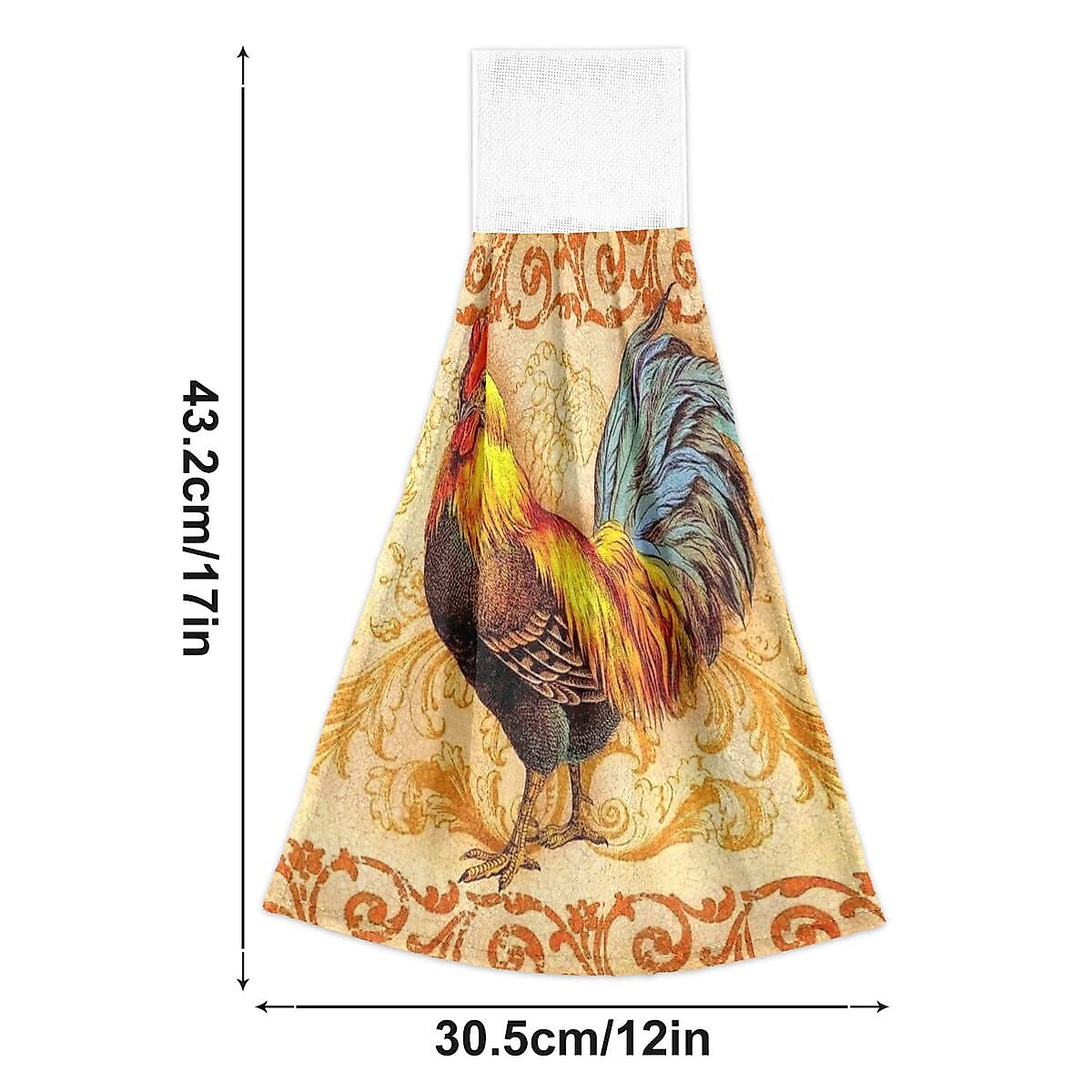Giwawa Chicken Dish Towels Farm Animals Chicken Kitchen Towels Rooster Kitchen Hanging Towel Dry Towel Set 2 Pcs Rooster Kitchen Decor for Bathroom Washroom Soft Tea Bar Dish Cloths 12 X 17 Inch
