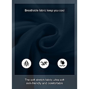 JMIERR Quarter Zip Pullover Men Stand Collar Long Sleeve Fall Sweatshirt, US 40(M), Blue