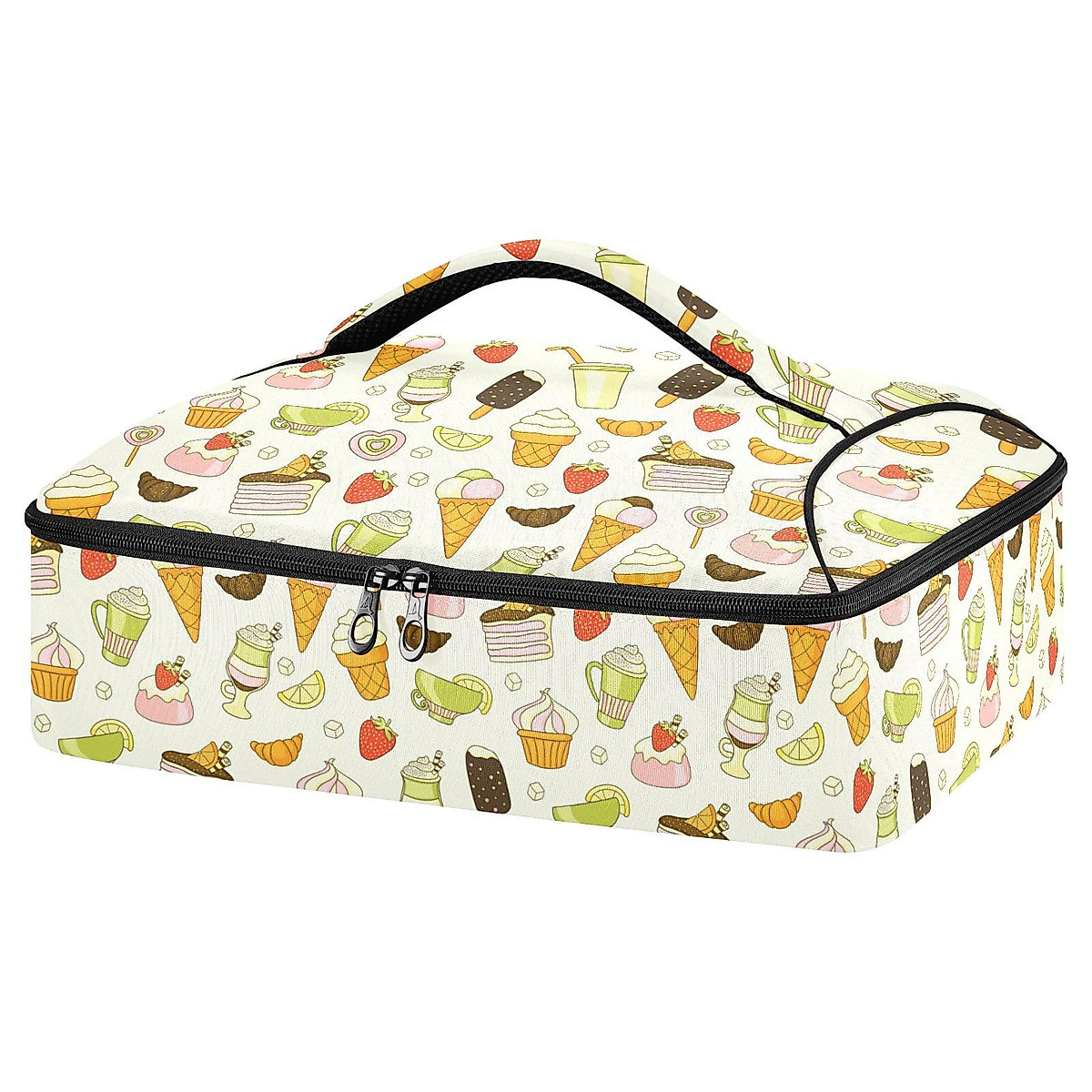 Kcldeci Insulated Thermal Food Carrier Insulated Casserole Carrier for Hot or Cold Food,Sweets Ice-cream Cake and Coffee Insulated Tote Bag for Potluck Cookouts Parties Picnic,Lasagna Lugger