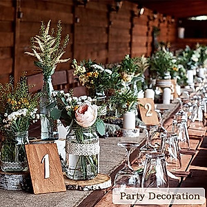 Pllieay 8Pcs 12-13 Inch Wood Slices, Natural Wood Slices for Centerpieces Large Unfinished Round Wood Pieces for Ornaments, Wood Circles for Wedding, Table Centerpieces Decor and Other DIY Crafts