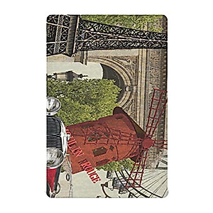 Vintage Paris Car Crib Sheets for Baby Soft and Breathable Baby Crib Sheets Machine Washable Pack and Play Sheets for Kid Girl Boy