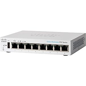 Cisco Business CBS250-8T-D Smart Switch | 8 Port GE | Desktop | Limited Lifetime Hardware Warranty (CBS250-8T-D-NA)