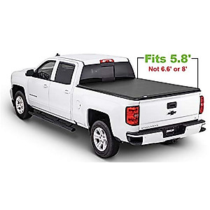 Tonno Pro Tonno Fold, Soft Folding Truck Bed Tonneau Cover | 42-109 | Fits 2014 - 2018, 2019 Ltd/Lgcy Chevy/GMC Silverado/Sierra 1500 5' 9" Bed (69.3"), Black