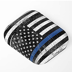 GIUMOWL American Flag Airpods Case Compatiable with Airpods 1 & 2 - Airpods Cover with Key Chain, Full Protective Durable Shockproof Personalize Wireless Headphone Case