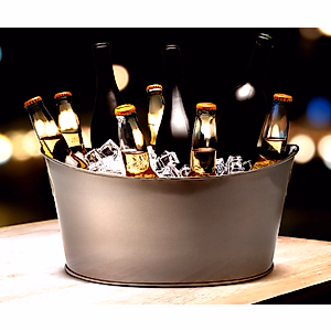 Old Dutch International Phantom 554PH Beverage Tub, 8 Quart, Metallic Gray