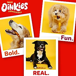 Hartz Oinkies Smoked Pig Skin Bacon Flavored Wrap Dog Treat Chews - 8 Pack