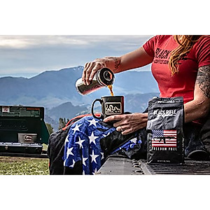 Black Rifle Coffee Freedom Fuel (Dark Roast) Ground 12 Ounce Bag, Dark Roast Ground Coffee, Dark and Bold Flavor, Helps Supports Veterans and First Responders