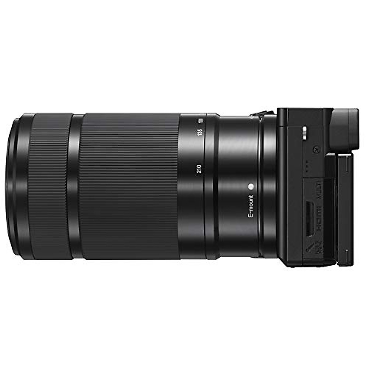 Sony a6100 Mirrorless Camera 4K APS-C ILCE-6100YB with 2 Lens Kit 16-50mm + 55-210mm and Deco Gear Case + Extra Battery + Flash + Wide Angle & Telephoto Lens + Filter Kit + 64GB Accessories Bundle