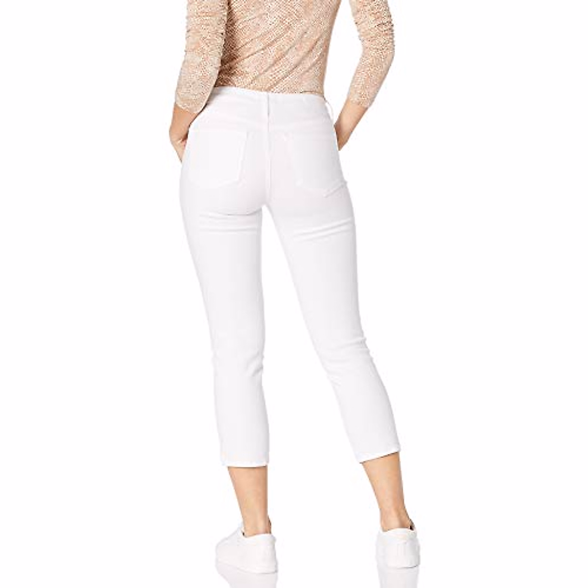 NYDJ womens Sheri Slim Ankle in Petite Jeans, Optic White, 10 Petite US