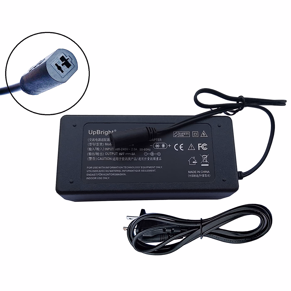 UpBright 2-Pin 29V AC/DC Adapter Compatible with Okin Refined Electric Technology Model 02-290018 V/N JLDP.10.025.000 JLDP.10.022.000 02290018 Lift Chair Recliner DC29V 1.8A 52.2W 29.0V Power Supply