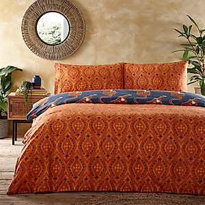 Furn Tibetan Tiger Duvet Set (Queen) (Blue)