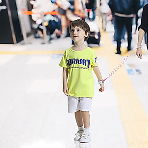 Blisstime Toddler Leash, Kid Leash Anti Lost Wrist Link with Key Lock Upgraded Baby Leash with Safety Wristband Rope for Babies Toddlers Child Kids (4.9ft/1.5m, Pink)