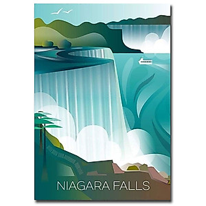 Visit Niagara Falls Travel Vintage Art Refrigerator Magnet Size 2.5" x 3.5"