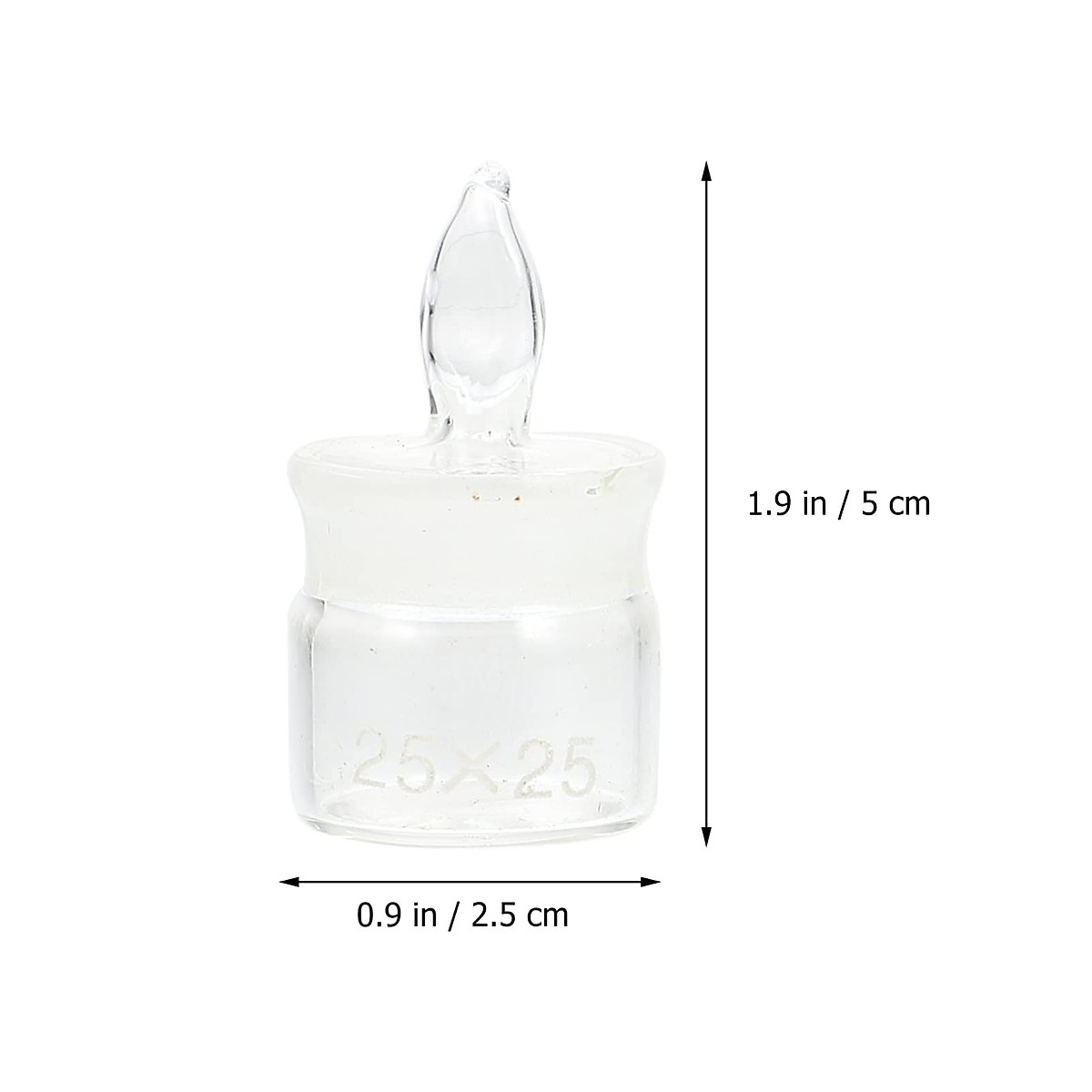POPETPOP Laboratory Sampling Glass Weighing Bottle: 5pcs Clear Specific Gravity Bottles Equipment Laboratory Supply Weighing Holder Iwith Interchangeable Ground Stopper