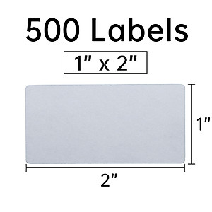 L LIKED Blank White 1 x 2 Inch Dissolvable Labels for Food Rotation Prep roll of 500 (1 Rolls)