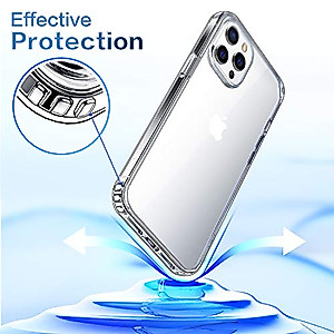 Mkeke Compatible with iPhone 12 Case/Compatible with iPhone 12 Pro Case, Clear Shockproof Protective Phone Cases Slim Thin Cover for iPhone 12/12 Pro 6.1 inch Released in 2020