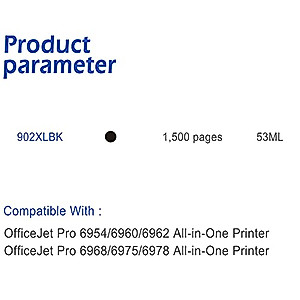 EASYPRINT (Upgraded Chips) Compatible 902XL Ink Cartridges 902 Work with OfficeJet Pro 6954/ 6960/ 6962/ 6968/ 6975/ 6978 Printer, ( 3X Large Black)