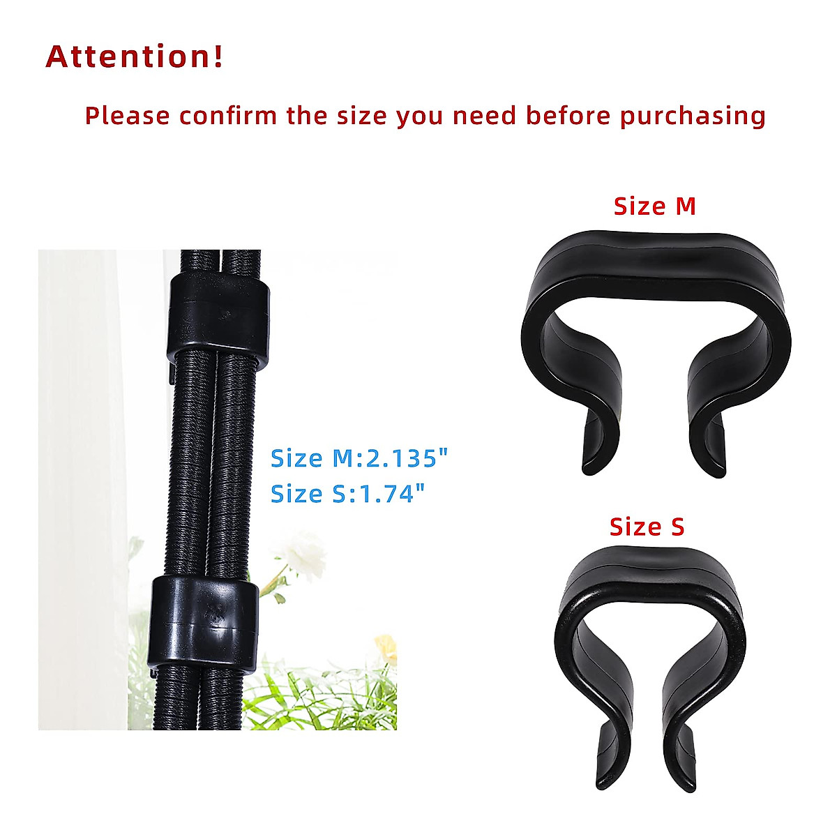 SUQ I OME Pack of 10 Outdoor Patio Garden Wicker Rattan Furniture Aligment Sofa Rattan Chair Fastners Clip Sectional Connector - Non Slip (1.74 inches,Small)