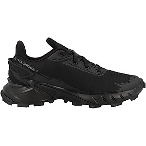 Salomon Women's ALPHACROSS 4 W Hiking Shoe, Black/Black/Black, 8.5