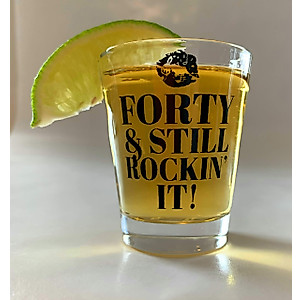 GO FROZEN 40th Shot Glass-Born 1984-40 Year Old Girl Gifts-Fun 40th Birthday Gifts for Women-1.75oz